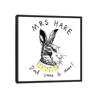 iCanvas "Mrs Hare Don't Care To Share" by Jimbobart Framed - Bed Bath ...