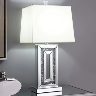 Glamorous Contemporary Crystal Designed Mirrored Table Lamp - Bed Bath ...