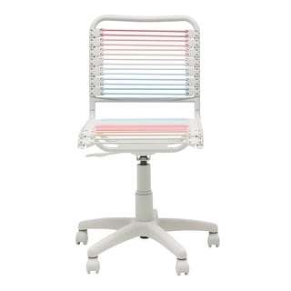 Bungie Low Back Office Chair in Blush/Blue Ombre with White Frame and ...