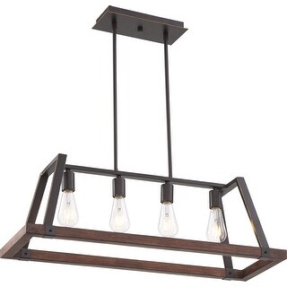 Nuvo Lighting 60/6884 Outrigger 4 Light 32" Wide Linear Chandelier ...