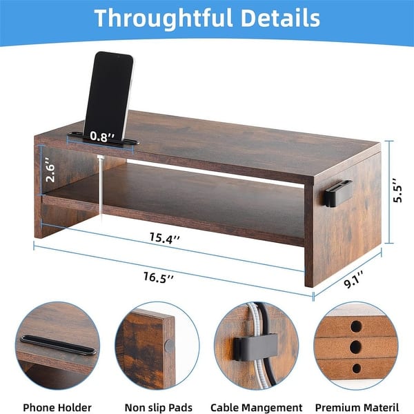 2 Tier Computer Monitor Stand - Bed Bath & Beyond - 40046627