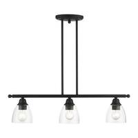 Livex Lighting Montgomery 3 Light 30" Wide Linear Chandelier - Bed Bath ...