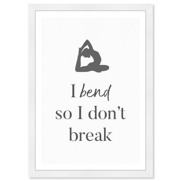 Wynwood Studio 'Bend Dont Break' Typography and Quotes Gray Wall Art ...