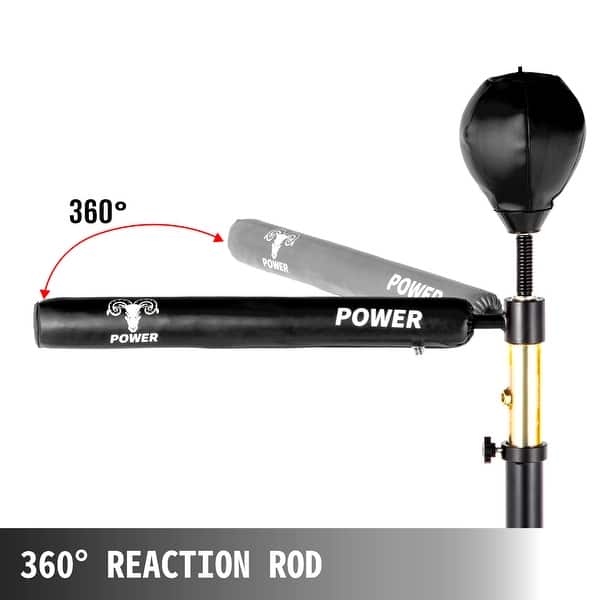 VEVOR Adjustable Height Free Standing Boxing Speed Trainer Punching Bag ...