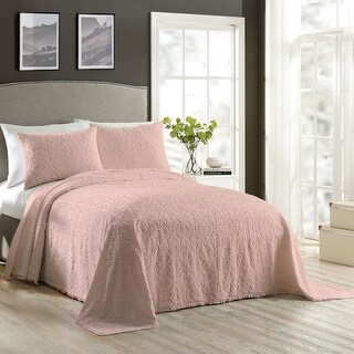 Laurel & Mayfair Avah Bedspread, Blush - Bed Bath & Beyond - 34495124