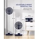 Oscillating Standing Fan 12"Foldable Portable Quiet Floor Fan 12000mAh ...