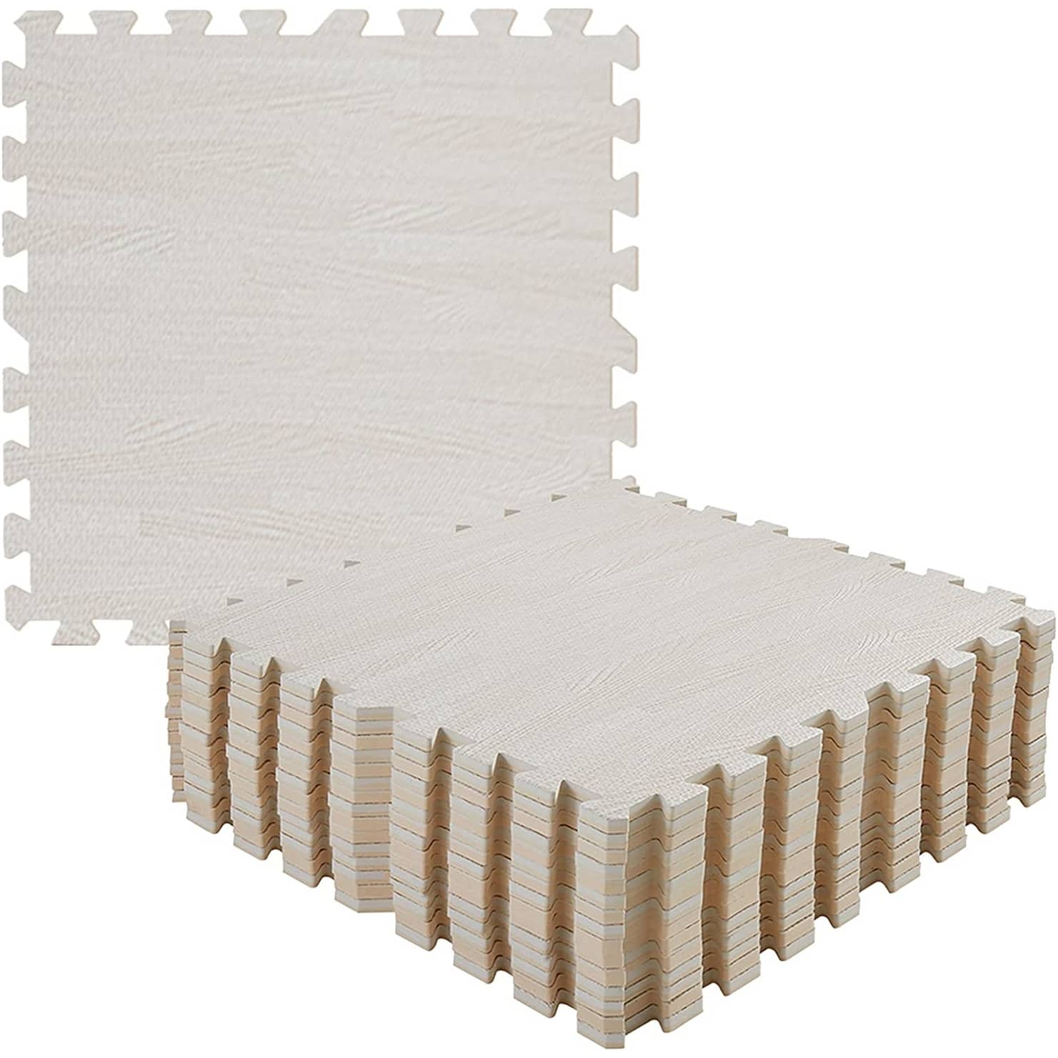 12 Tiles Interlocking Foam Floor Mats Wood Grain - On Sale - Bed Bath ...