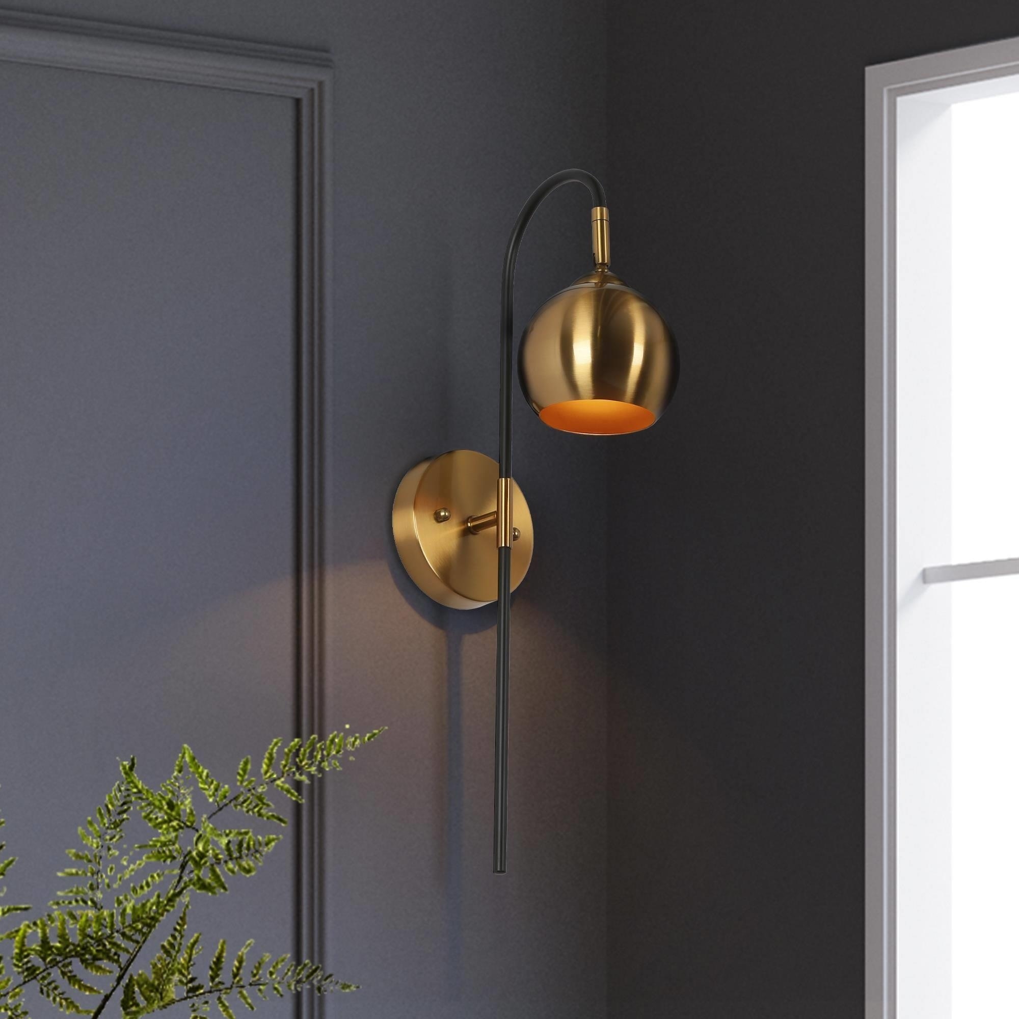 2 light modern wall sconce black industrial lighting - On Sale - Bed ...