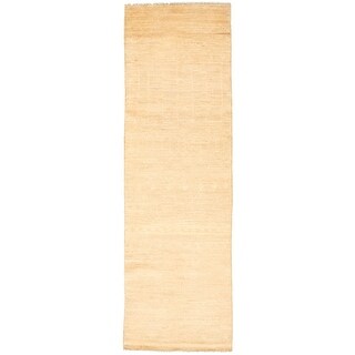 ECARPETGALLERY Hand-knotted Pak Finest Marrakesh Tan Wool Rug - 2'9 x 9 ...