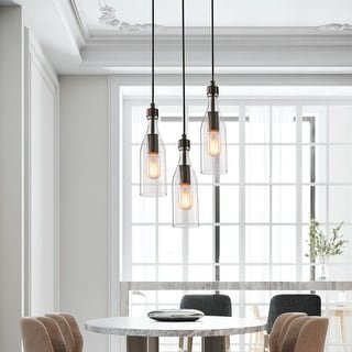 Carbon Loft Latrice Glass 3-light Kitchen Island Pendant for Dining ...