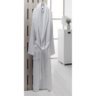 Women's Hooded Long Bathrobe Terry Cotton - Full Ankle Length Spa Robe ...