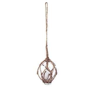 Clear Japanese Glass Fishing Fish Net Float Buoy Tied with Jute 2 Inch - Bed Bath & Beyond ...