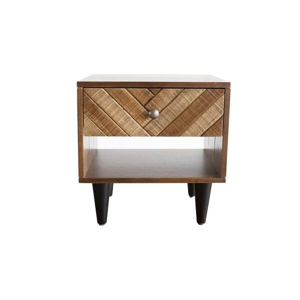 Origin Catalpa wood Advanced Textures Fishbone Parquet Side Table By ...
