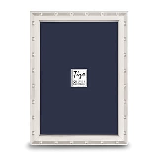 Curata Sterling Silver Tarnish Resistant Geometric Border 4x6 Photo ...