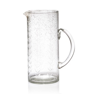 Tuscan Handmade Etched Glass Pitcher - Bed Bath & Beyond - 42877378