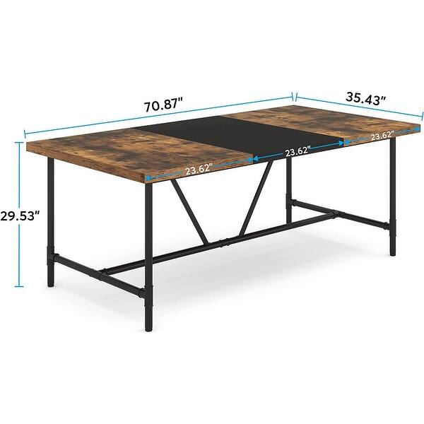 6FT Conference Table, 70.8" W x 35.4" D Meeting Table Conference Room ...