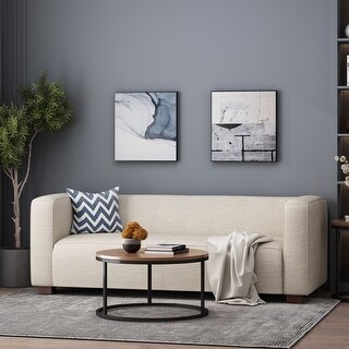 Loveseat Sofa Couch with Upholstered Design,Block Legs - Bed Bath ...