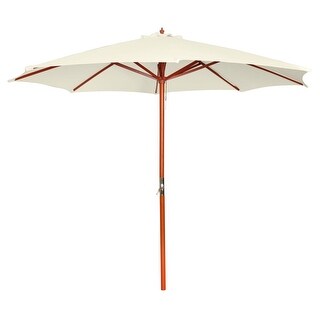 vidaXL Parasol 118.1"x101.6" Sand White - Bed Bath & Beyond - 26391224
