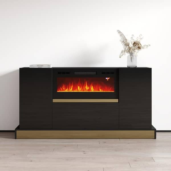 Meble Furniture Mercado 01 BL-EF 67" Modern Sideboard with Built-in ...