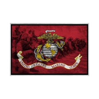 iCanvas "U.S. Marine Corps Flag (Platoon Background)" by iCanvas Framed ...