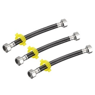 Faucet Supply Line Connector, 3pcs G1/2 Female x G1/2 Female 8" Hose ...