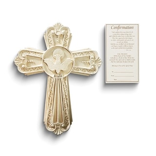 Curata Ivory Resin Confirmation Wall Cross with Certificate - 5.5" x 9 ...