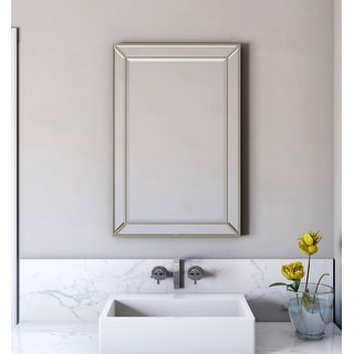 Gail Beaded Rectangular Shaped Decorative Mirror in Gold - Bed Bath ...