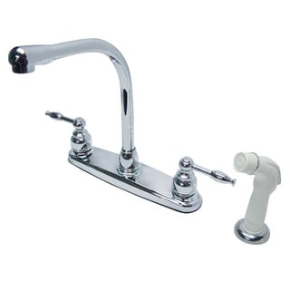 Kingston Brass Knight Centerset Kitchen Faucet with Metal Lever - Bed ...