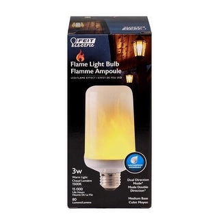 Feit Flame Bulb S6 E26 (Medium) LED Bulb Warm Candle Light 30 Watt ...