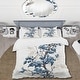 Designart "Windy white and Blue tree beauty I" Tree Bedding Cover Set ...