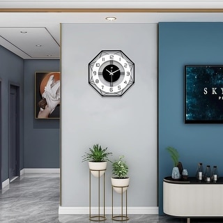 Modern Silent Wall Clocks for Living Room Decor,Non Ticking Battery ...