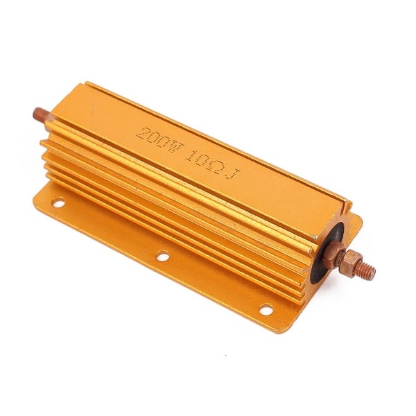 5% 200W 10 Ohm Axial Lead Gold Tone Heatsink Aluminum Clad Resistor ...
