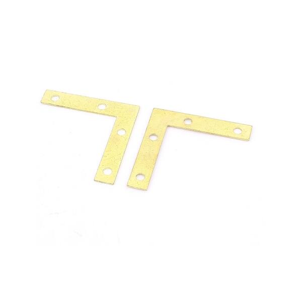 5 Pcs 90 Degree Metal Corner Brace Angle Brackets Gold Tone 50 x 50 x ...