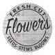 20" Black and White "Fresh Cut Flowers Seeds Stems Blooms" Outdoor Wall ...
