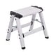 Aluminum 2-Step Stool Folding Double Sided Step Ladder Anti-Slip Sturdy ...