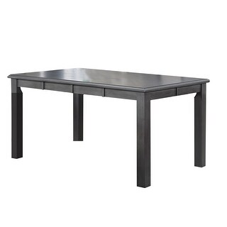 Ivy 60 Inch Modern Rectangular Dining Table, Rubberwood, Molded Trim ...