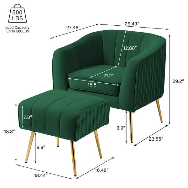 Velvet Shell Shaped Chair with Gold Tone Legs - Bed Bath & Beyond ...