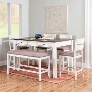 Menard Wood 6-Piece Counter Height Dining Set - Bed Bath & Beyond ...