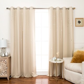 Aurora Home Night Sky Laser Punched Blackout Thermal Silver Grommet ...