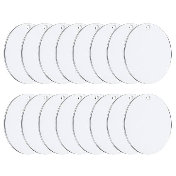 16pcs Acrylic Circles Round Clear Plastic Sheet Disk Blank 2.5mm Thick ...
