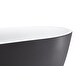59 in. Chrome glossy Acrylic Flatbottom Oval Freestanding Non-Whirlpool ...