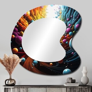 Rainbow Light Space Spheres Pathway - Irregular Space Landscapes Wall ...