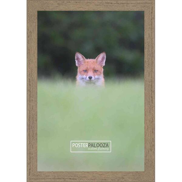 20x28 Rustic Walnut Complete Wood Picture Frame with UV Acrylic, Foam ...