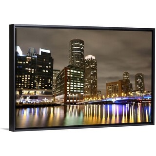 "Seaport Bouldevard, Boston, Massachusetts" Black Float Frame Canvas ...