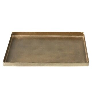 Tray with Rectangular Metal Frame, Small, Brass - Bed Bath & Beyond ...