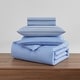 Tommy Hilfiger Hilfiger Core Solid Reversible Blue Comforter Bonus Set ...