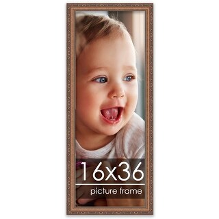 16x36 Traditional Antique Gold Complete Wood Panoramic Frame with UV ...