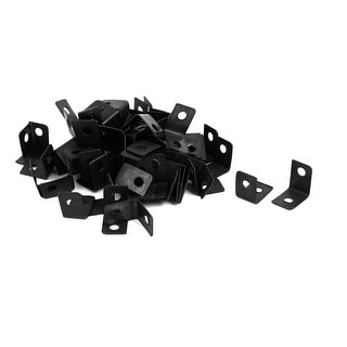 80 Pcs 12x9x12mm L-Shaped 90 Degree Angle Bracket Corner Braces Black ...