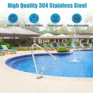 Swimming Pool Handrail Pool Railings for Inground Pools - Bed Bath ...