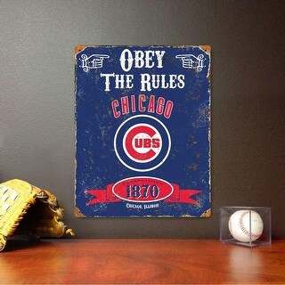 Chicago Cubs Embossed Metal Sign - Bed Bath & Beyond - 16759609